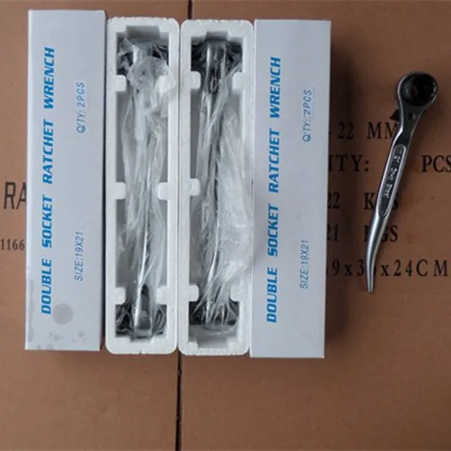 21/24mm Short Tail Thin Ratchet Wrench Metric Dual Sizes Podger Handle ...