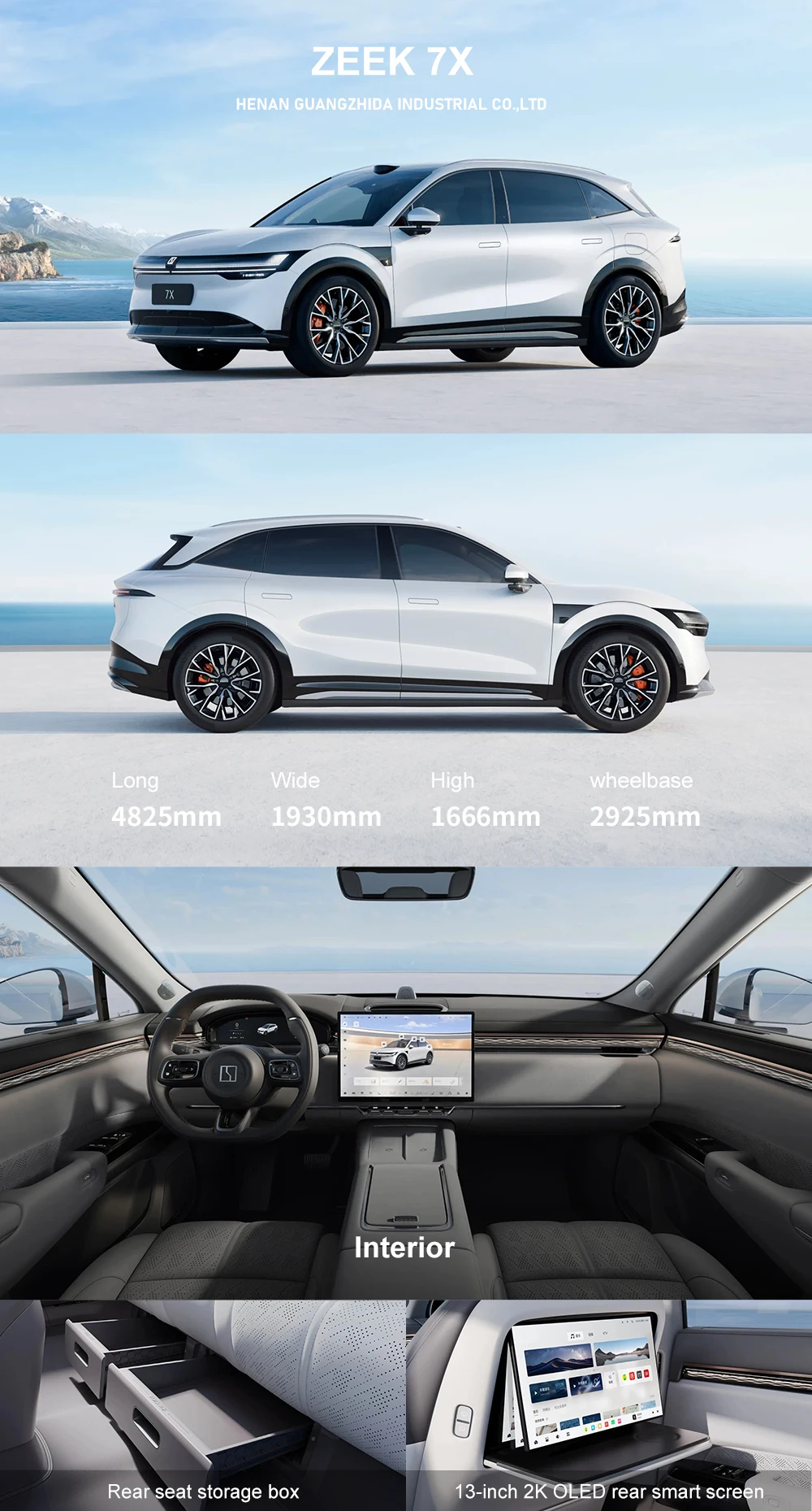 New Luxury Suv Zeekr 7x 2024 2025 4wd Pure Electric Long Range Suv ...