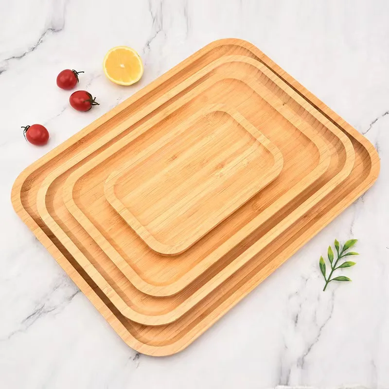Eco-friendly Bamboo Dinner Plates - Customizable & Durable