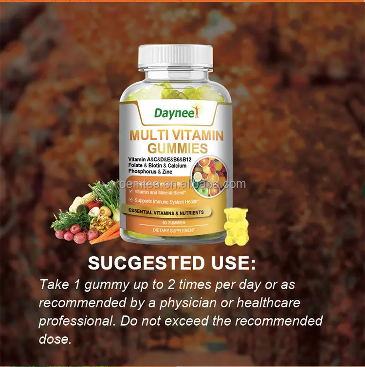 Multi Vitamin Gummies Mmultivitamin Gummies Adults Calcium Iron Zinc ...