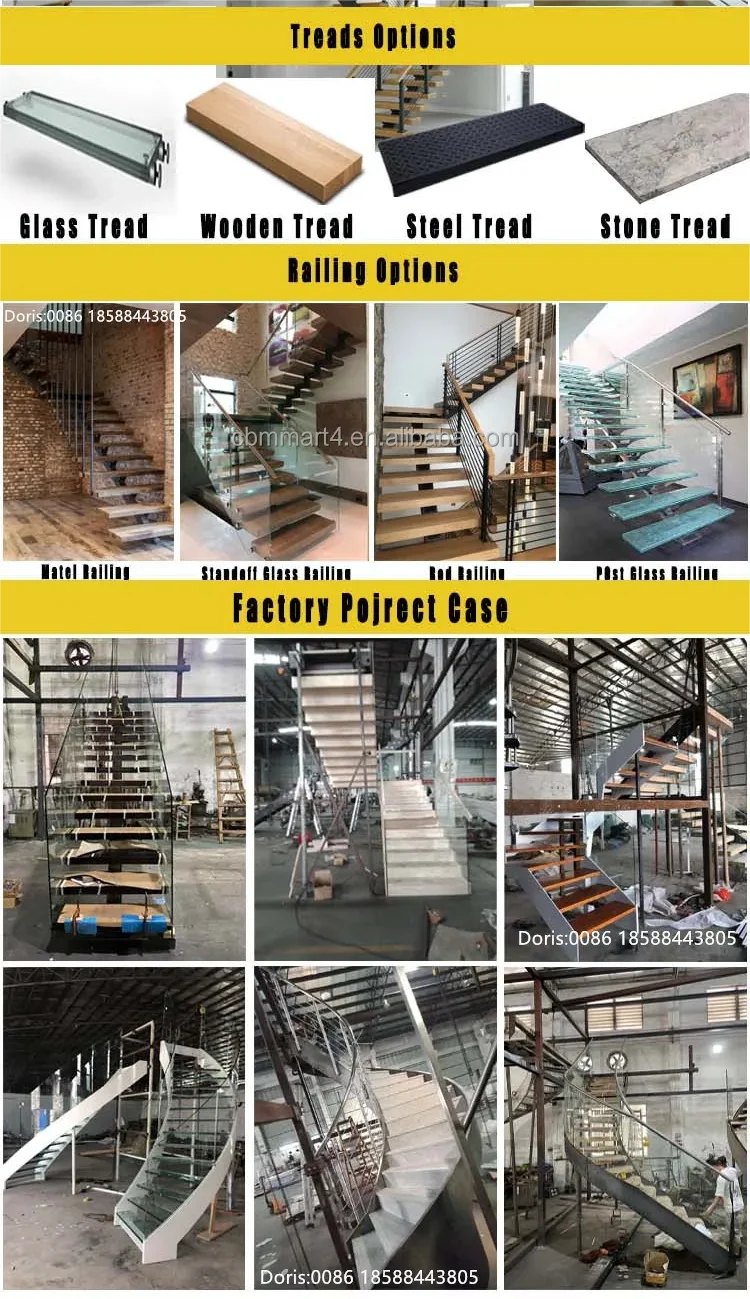 Cbmmart Curved Indoor Wooden Staircase Metal Indoor Staircase Design ...