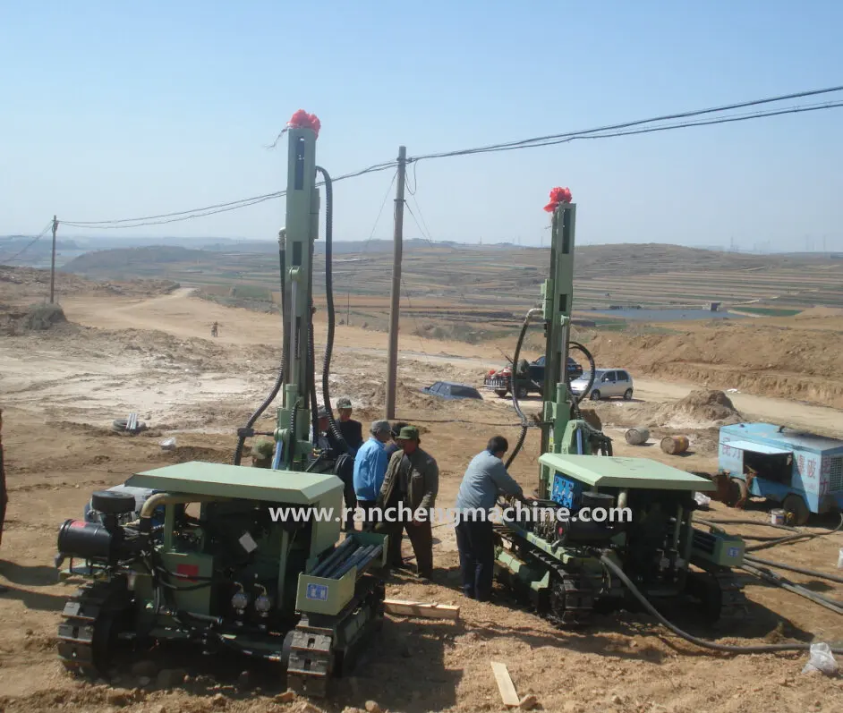 Rc130y Hydraulic Crawler Pile Drilling Rig 30m Screw Solar Pile Driver ...