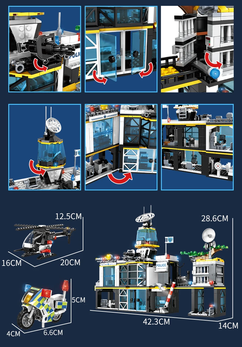 Model Educational Assemble Diy SWAT Team City Building Block Brick Set ...
