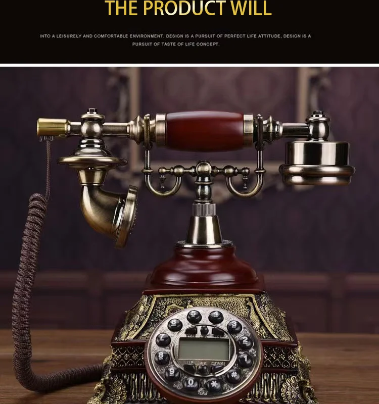 Feiyaqi Retro Rotary Telephone - Sim Card & Antique Design