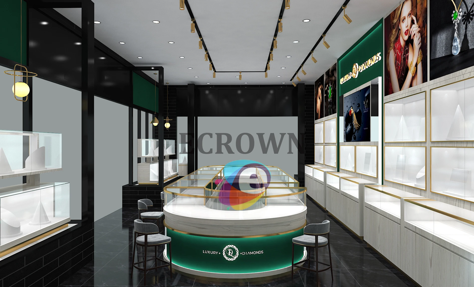 Diamond Shopping Mall Kiosk Design for Diamond Shop Decoration OEM ...