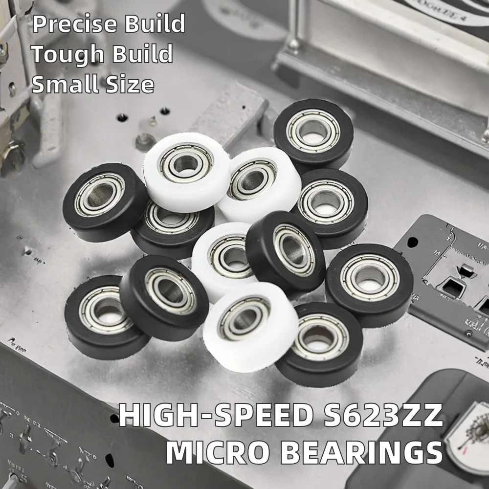 Hi-Speed 3x10x4 Miniature Deep Groove Ball Bearing S623ZZ/S623-2Z ...