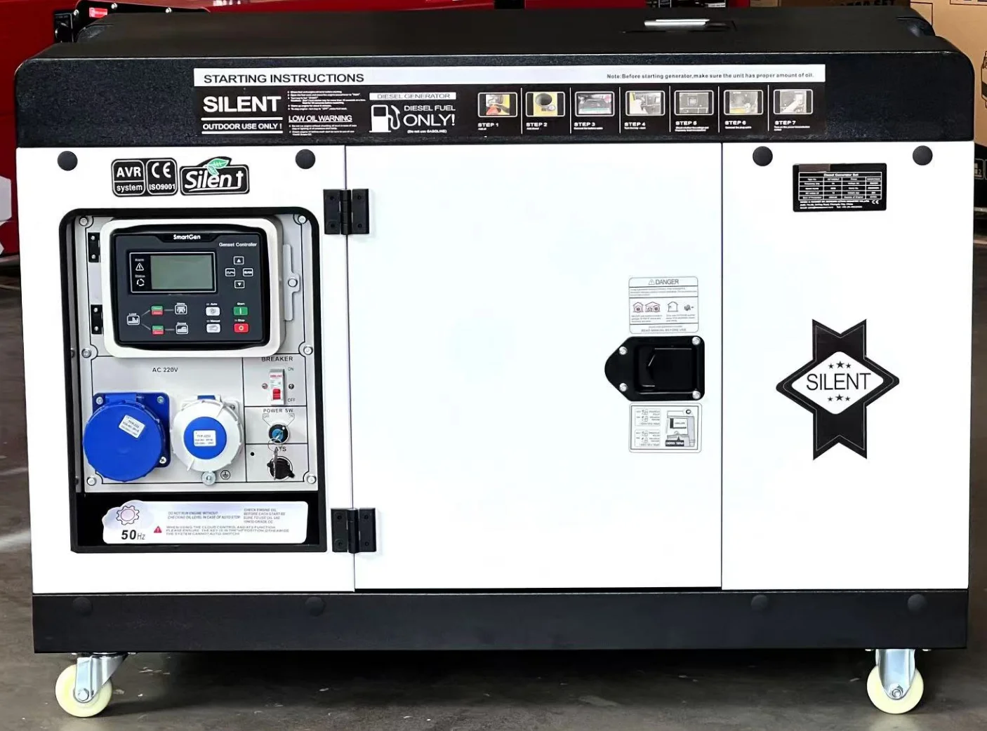 Small 10KW 12KW 12KVA 15KVA Single 3 Phase Portable Diesel Generators ...