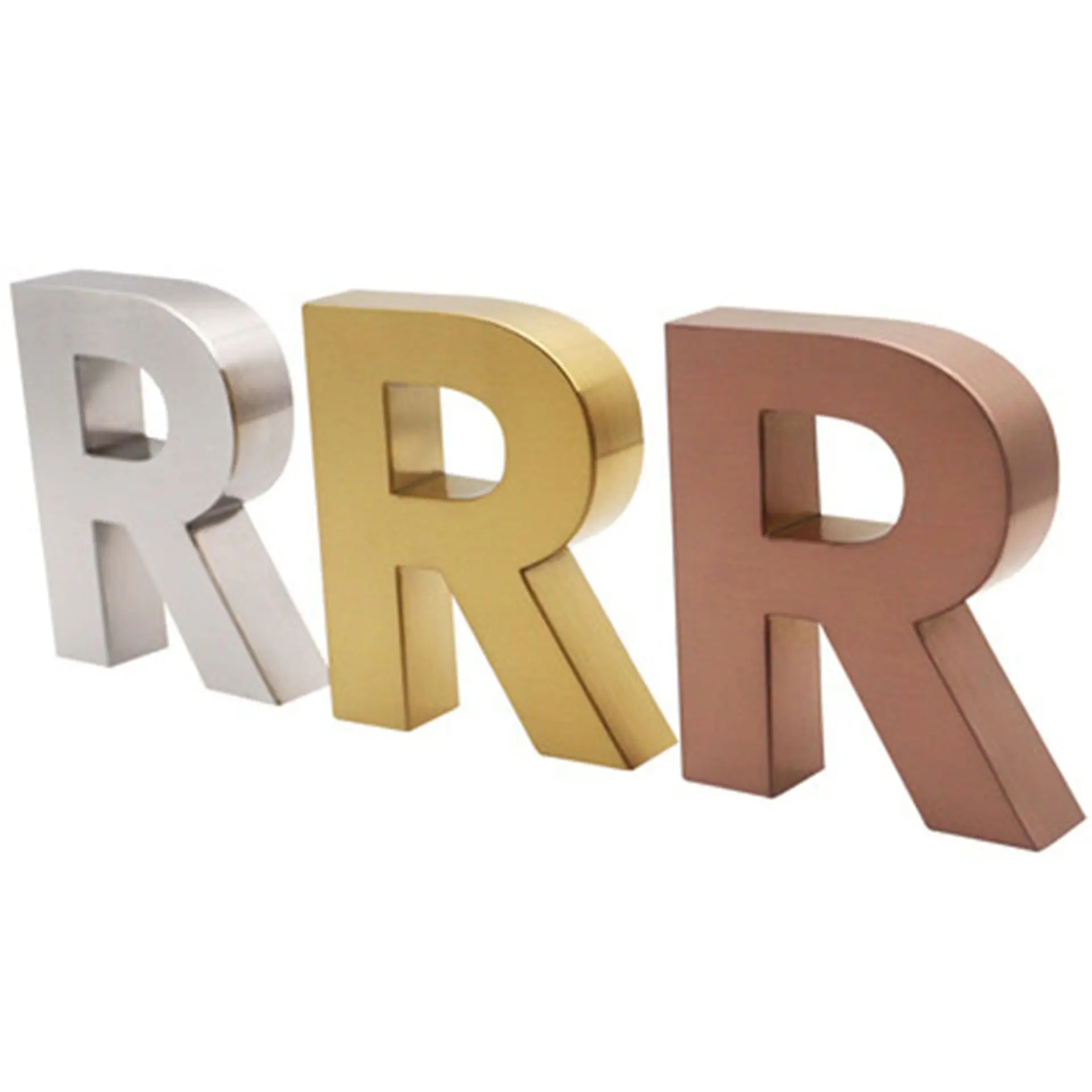 Stainless Steel Character Billboard Borderless Metal English Sign - Buy ...