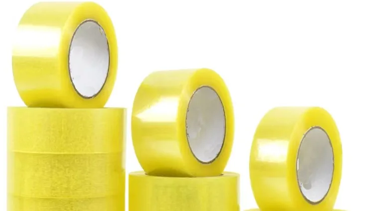 110 Yard Carton Sealing Yellowish Waterproof Transparent Packing Tape ...