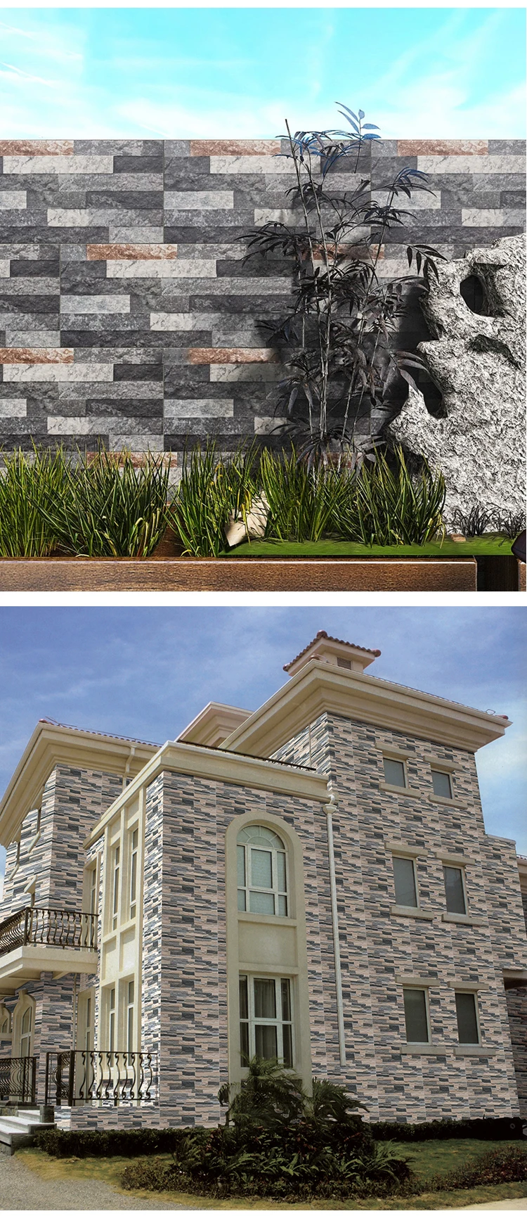 3D Concave-Convex Exterior Wall Tiles by Yuanjing Porcelain