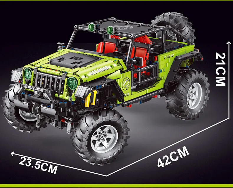 T5010 Building Blocks The 1:8 Colorful 2680pcs 4x4 Off Road Suv Car ...