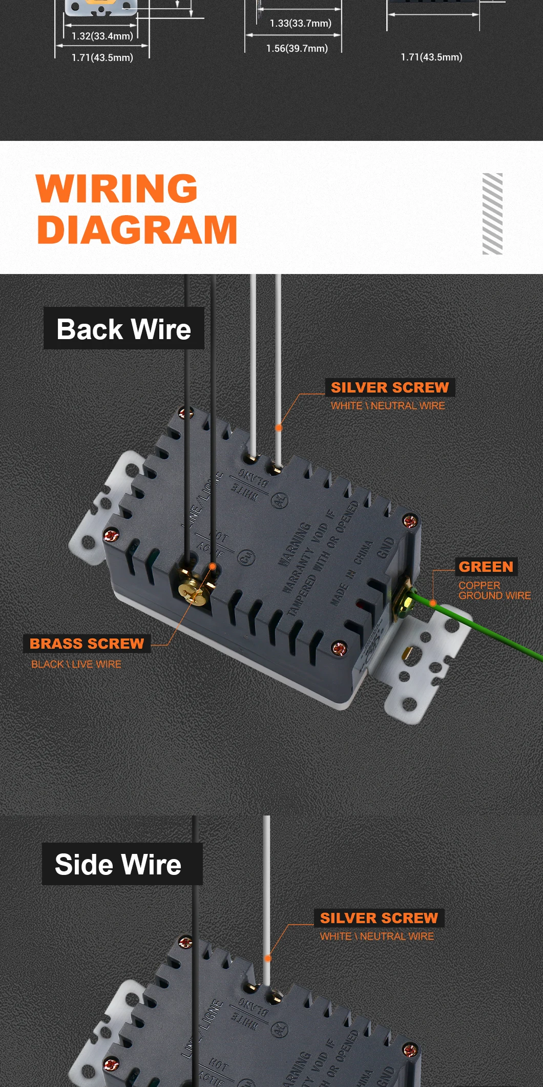 Quick Charging 15a Ac125v Wall Power Socket With Usb And Type A+c Pd20w ...