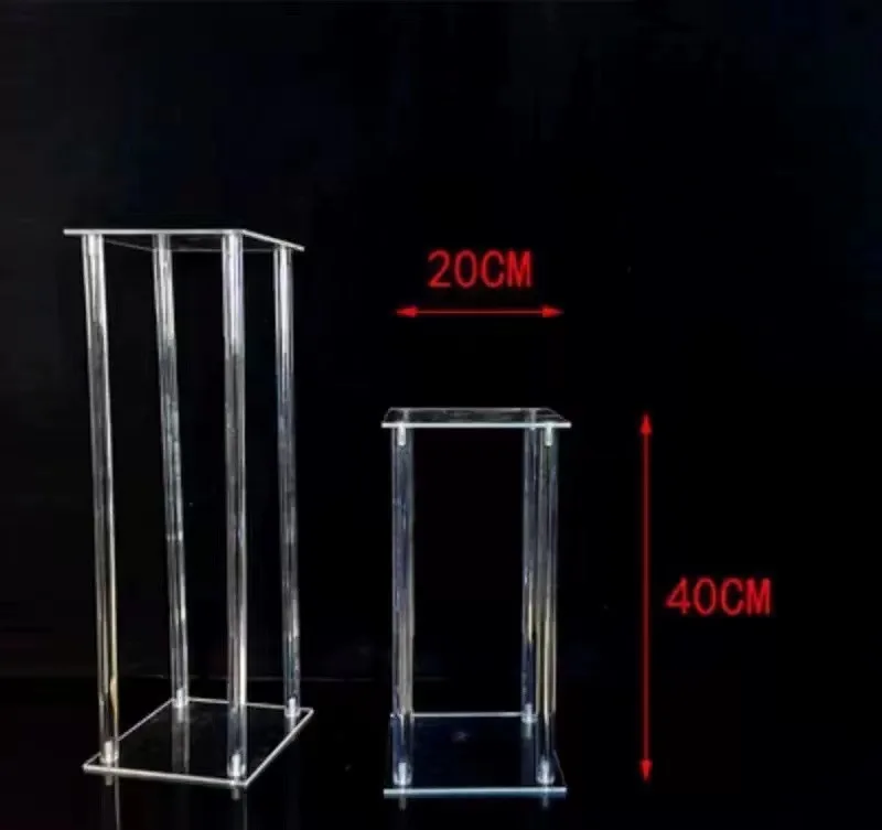 N0094 Rectangular Clear Acrylic Flower Stand For Flower Stand Flower ...