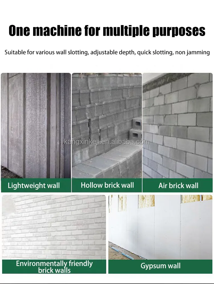 Portable Electric Concrete Cutter Wall Slotting Machine 220v 1100w High ...