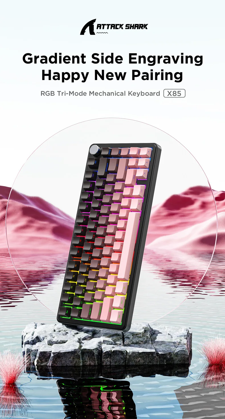 Attack Shark X85 Mechanical Keyboard - RGB Wireless Gaming