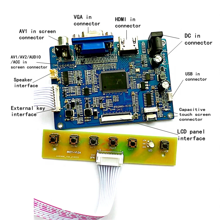 Hd-mi Vga Port Input Lcd Driver Board Lcd 7 Inch Display Hd-mi ...