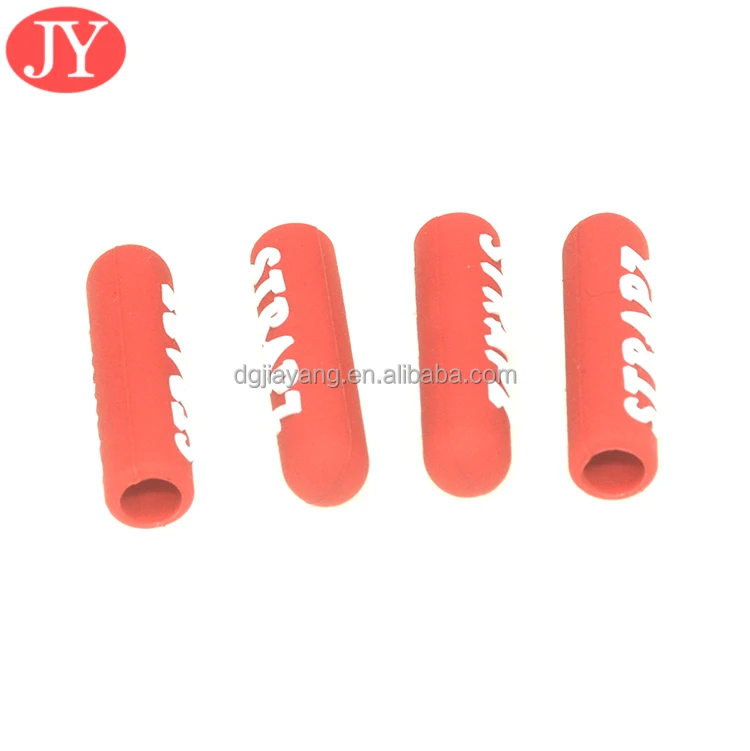 3d Debossed logo Rubber Tip Silicone Tips Custom Aglet Color Shoelace ...
