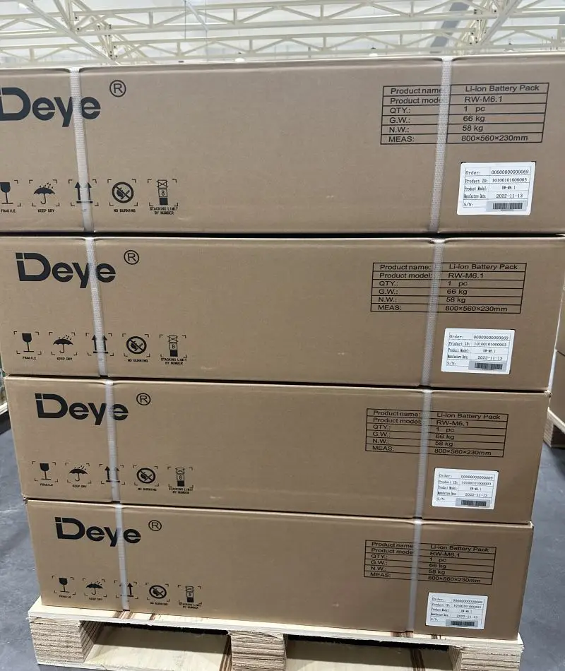 Deye Lithium Batteries Rw-m6.1 Lifepo4 51.2v 100ah 120ah 5.53kwh Energy ...