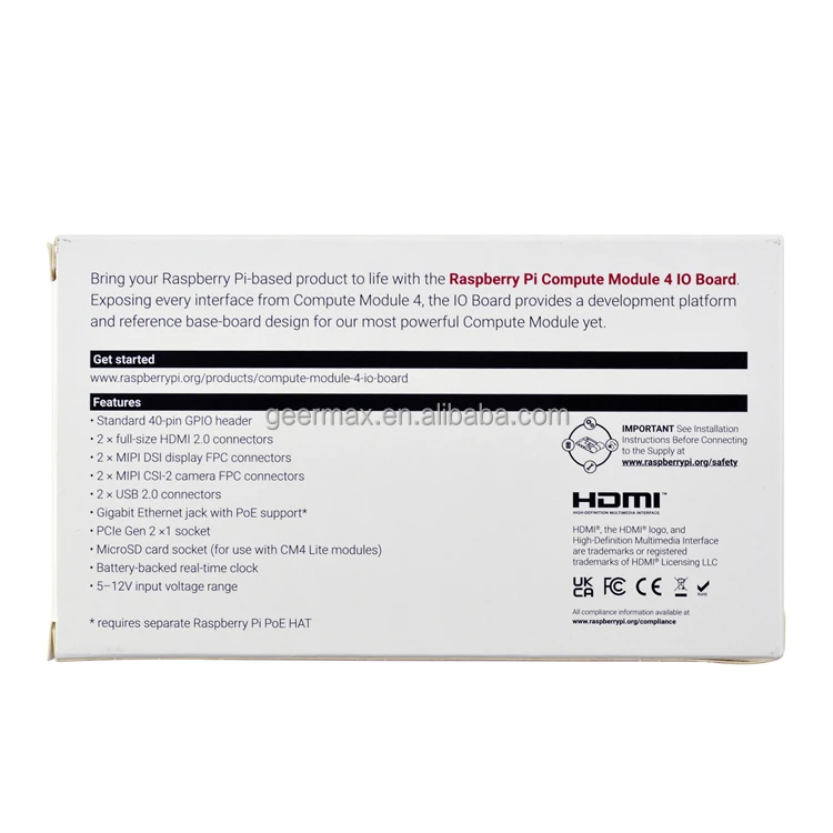 Raspberry Pi Compute Module 4 Io Board 2 Mipi Dsi Display Fpc / Csi-2 ...