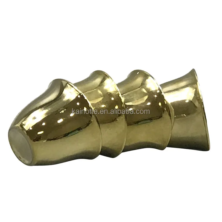 Royal Style Design Ceramic 80cc 120cc 160cc Whole Gold Color Outside ...