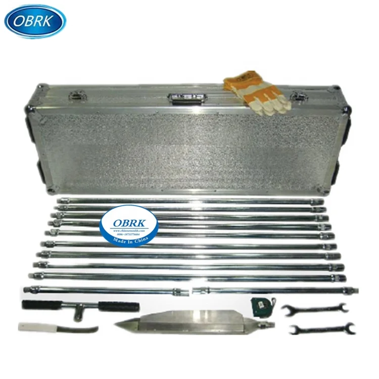Stainless Steel Peat Sampler - Depth of 10m Handle Set