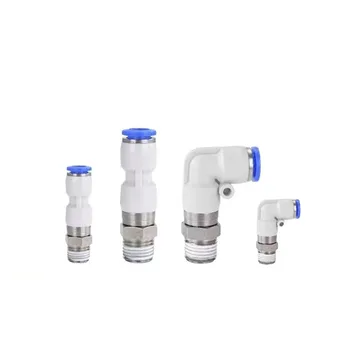 Pneumatic Elbow Quick Connector Air Fittings Adapter Push To Connect ...