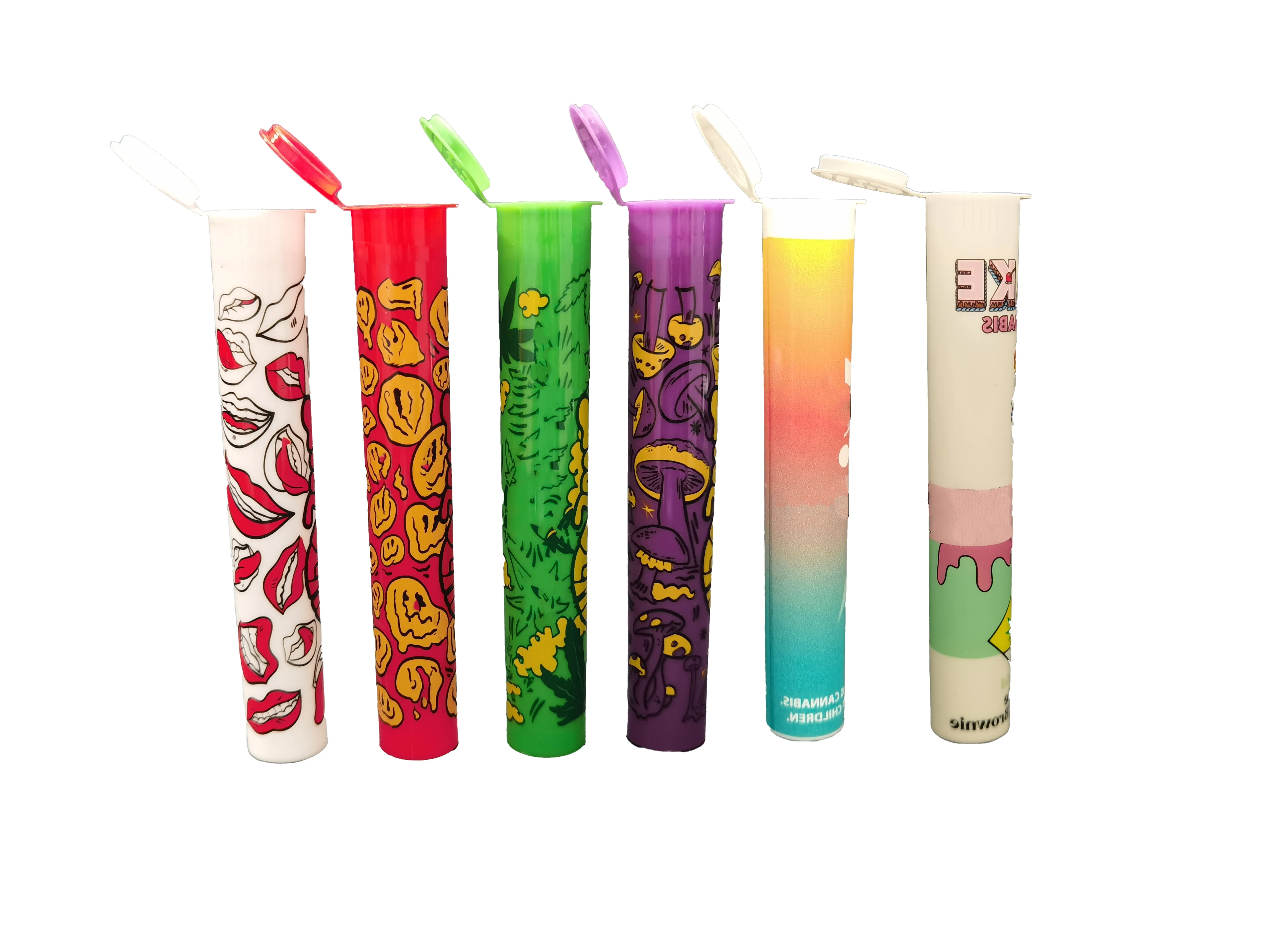 Wholesale Cr Child Resistant Plastic Pop Top Tube 109mm 116mm 90mm Tube ...