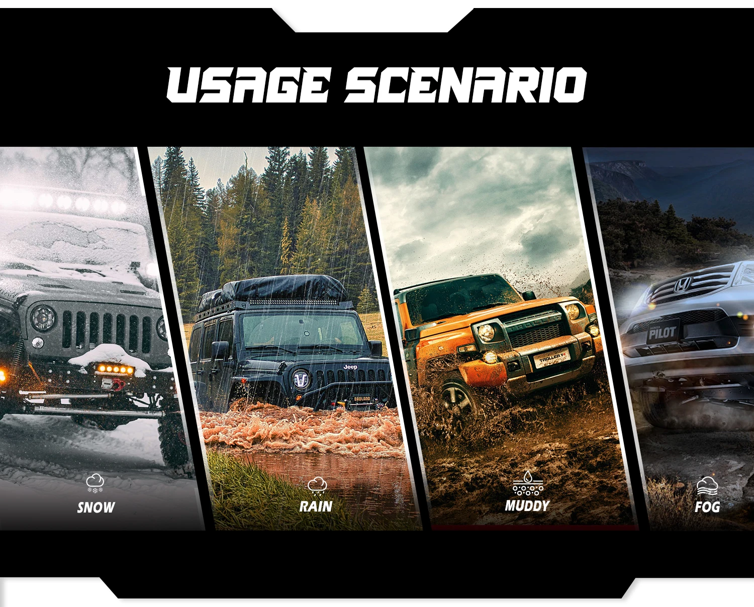 Ambull Offroad Recovery Kit - Traction Boards for Sand, Mud, and Snow