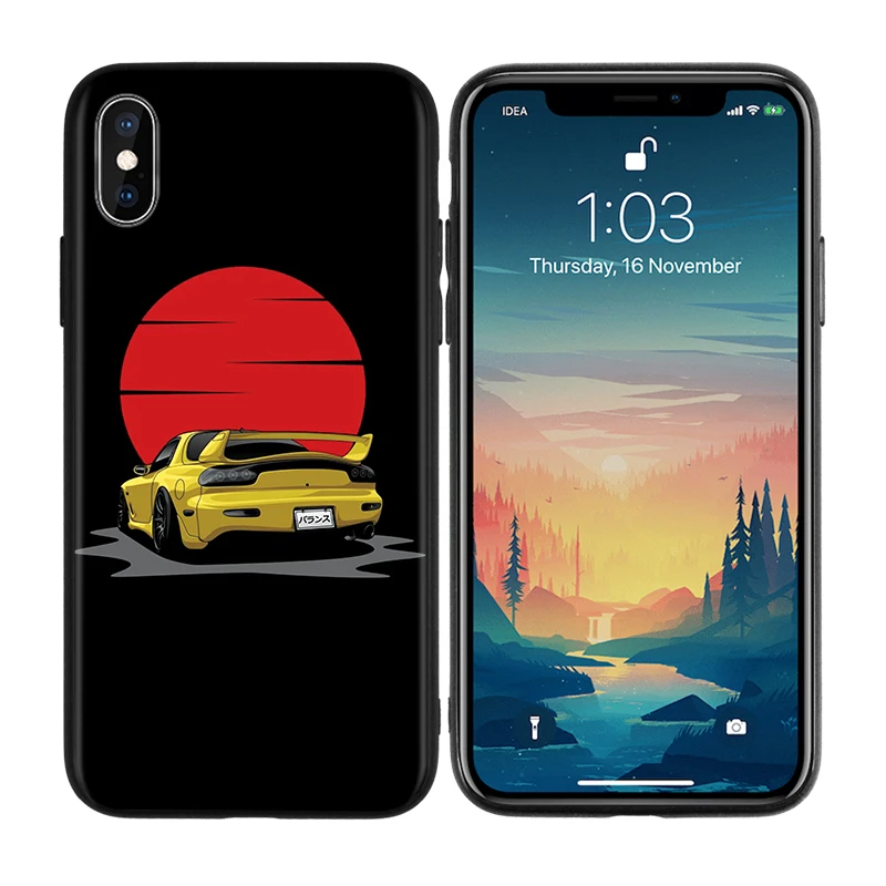 Luxury Car Cute Cartoon Racing Car Back Cover Case for Iphone