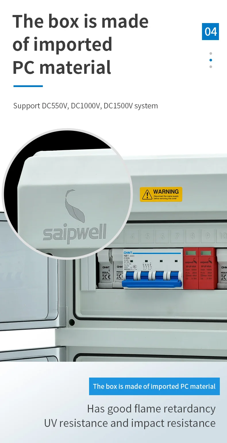 Saipwell IP65 Outdoor Waterproof Surface Mounted PC Plastic Solar Power ...