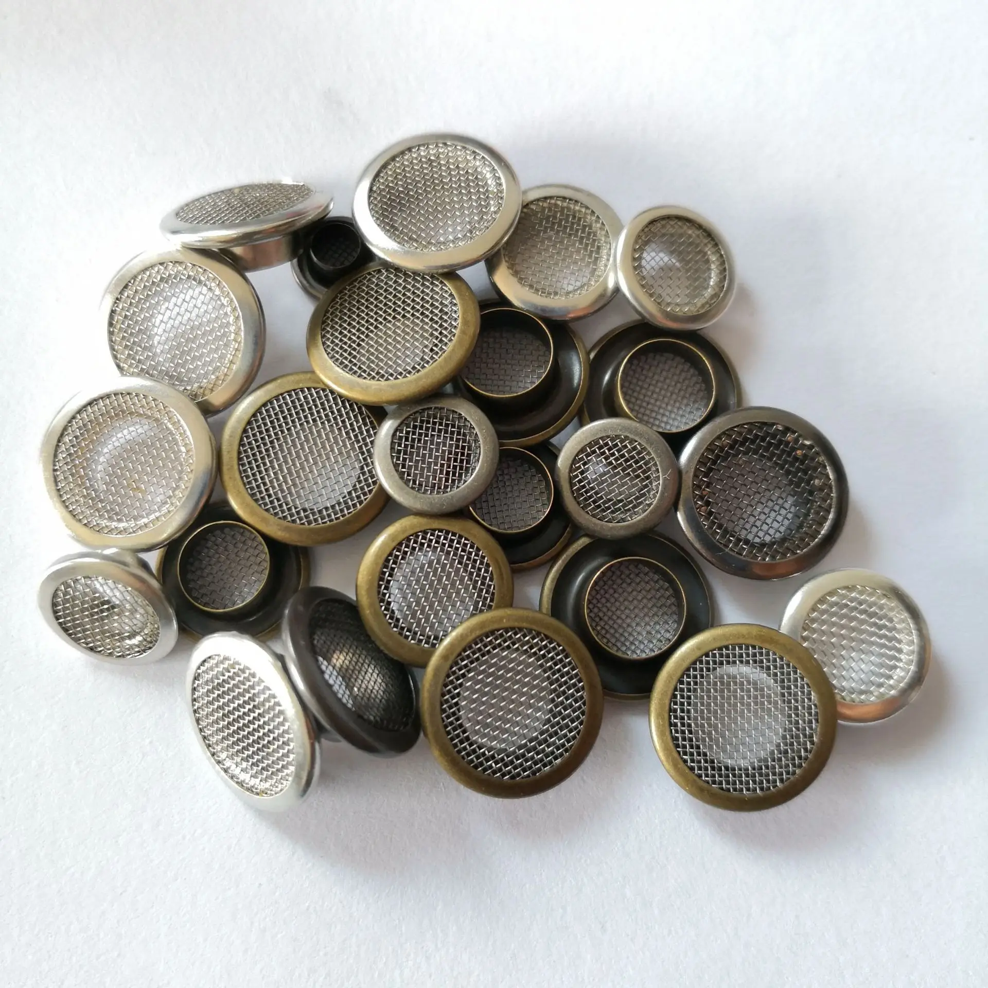 Custom Brass Round Mesh Eyelets & Shoe Heel Caps - Oem