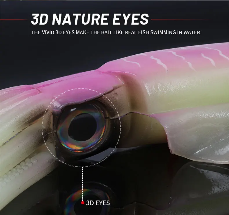 Custom 120/150g Uv Tpe Soft Squid Artificial Bionic Luminous Bait Jig ...