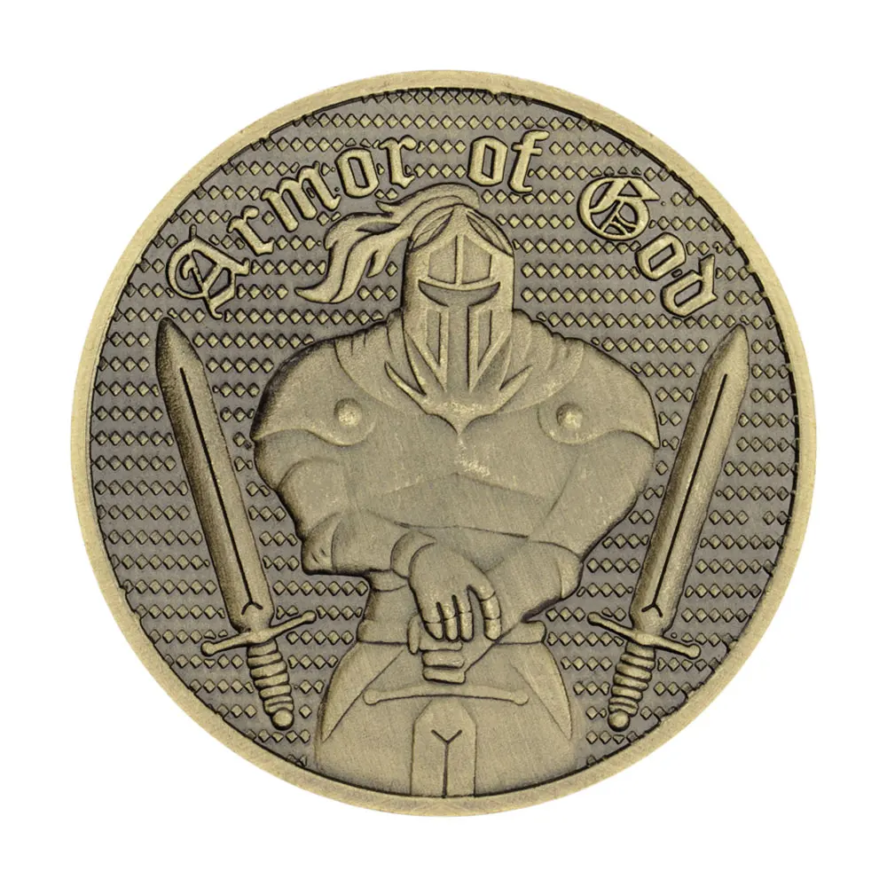 Armor Of God Ephesians Souvenir Bronze Plated Coin Knight Pattern ...
