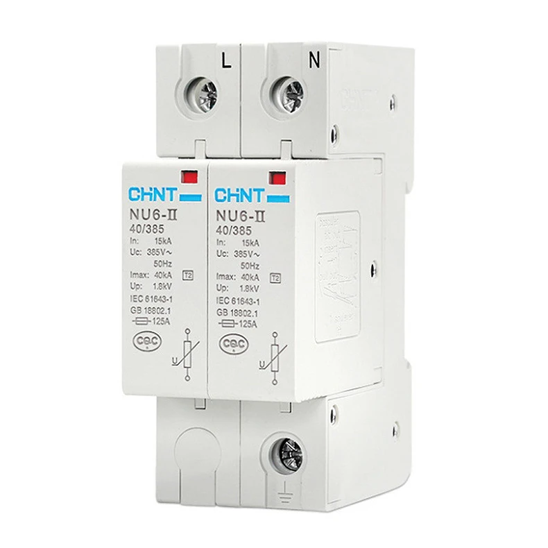 Chint Nu6-ii Spd Type 2 Lightning Electrical Home Surge Protector Ac ...