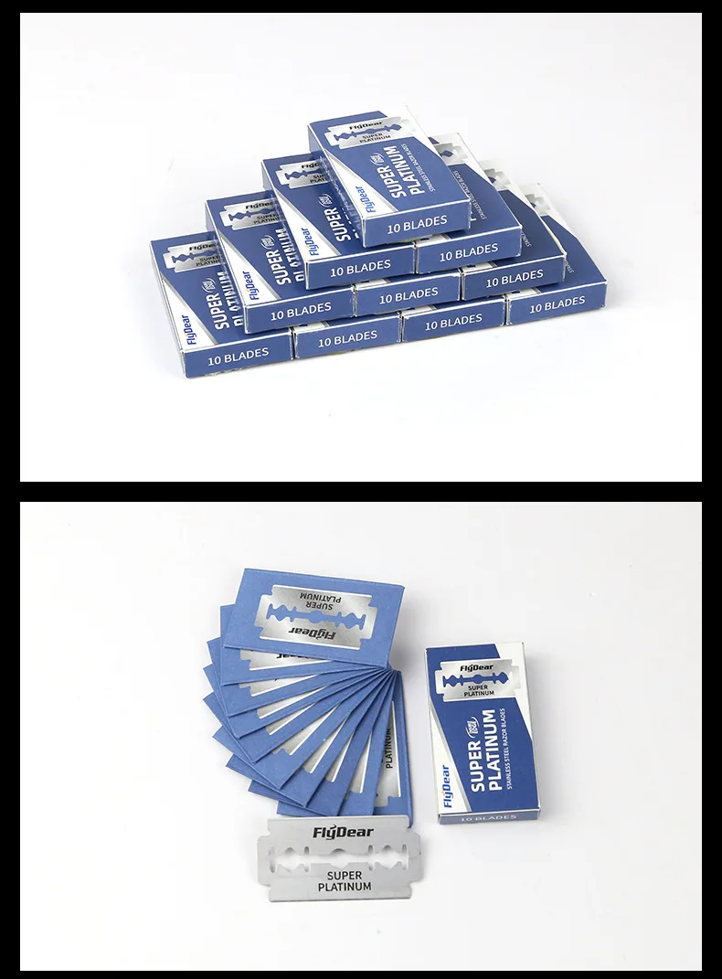 Fly Dear Double Edge Shaving Barber Custom Logo Double Edge Razor Blade ...