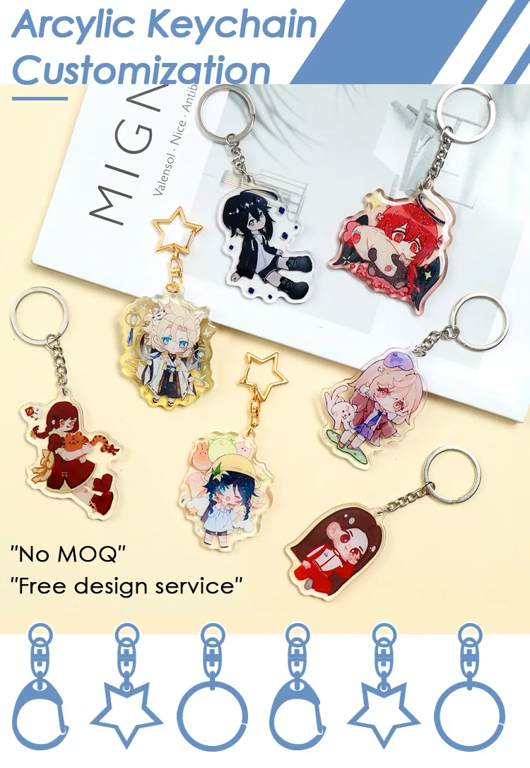 Wholesale Custom Print Clear Cute Colorful Anime Cartoon Acrylic ...