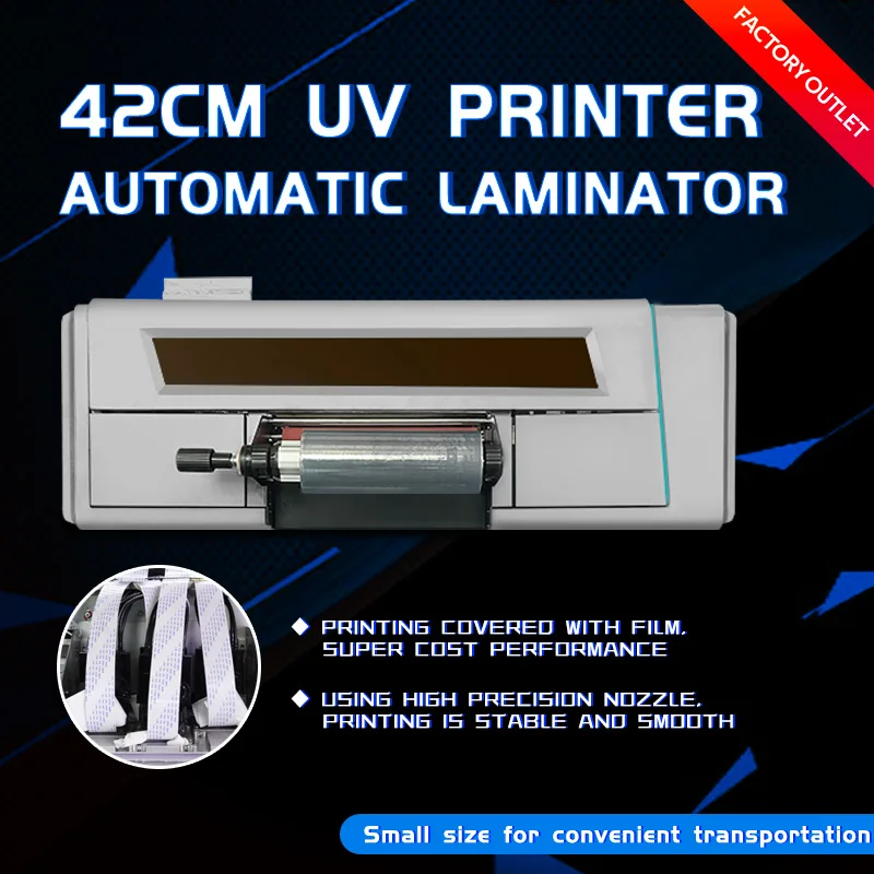 Tiffan Large Format A2 A3 42cm Uv Dtf A B Film Tx800 Printhead Crystal ...