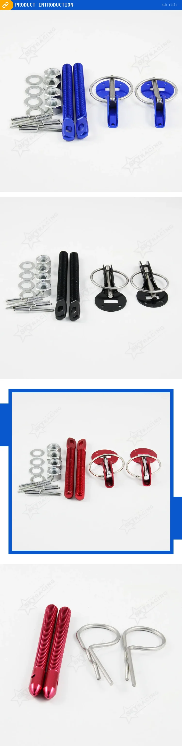 Car Modified Cover Lock Accessories Universal Hood Machine Cover Lock ...