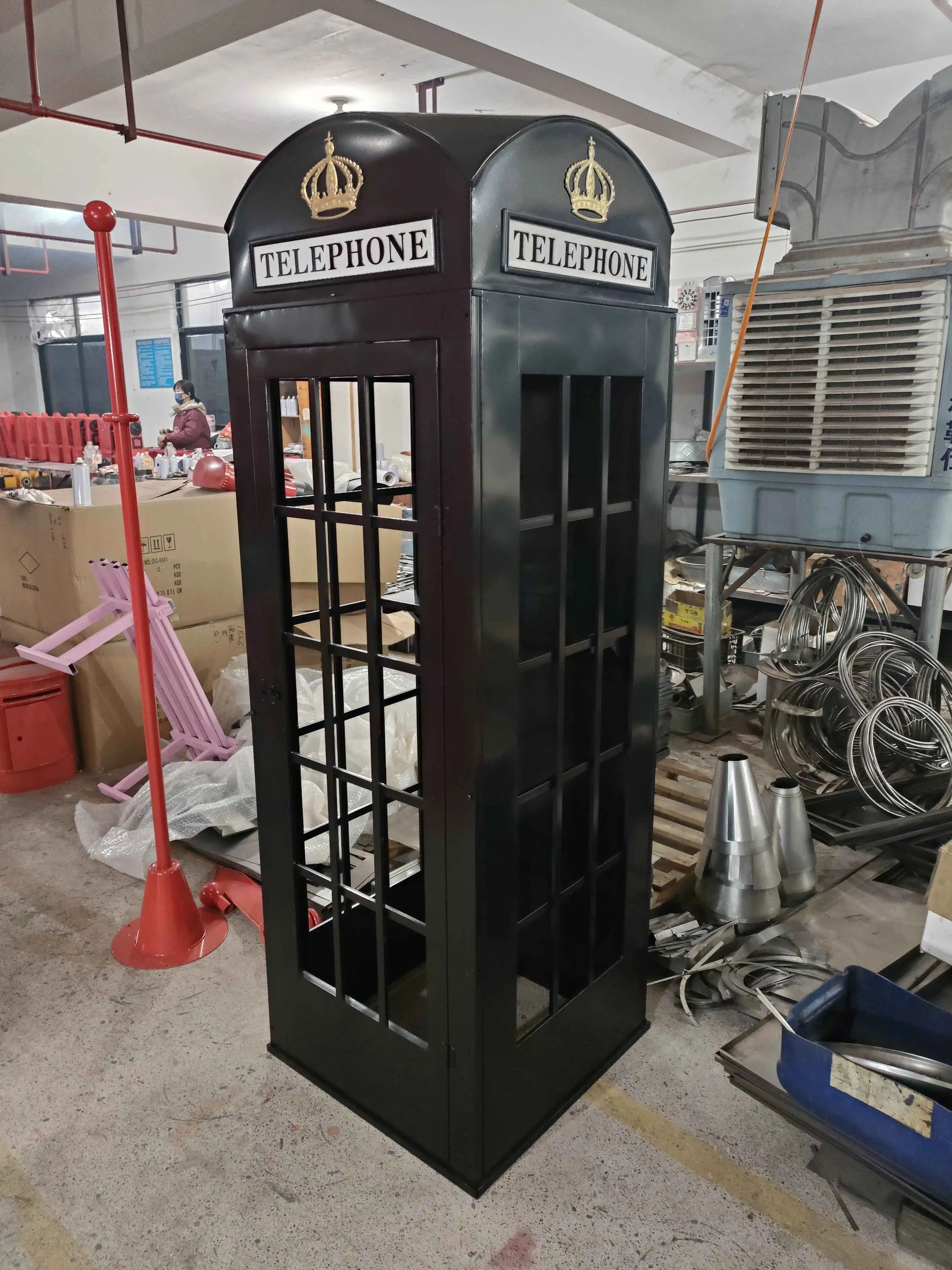 White Phone Booth with Audio Guestbook Phone for London Wedding