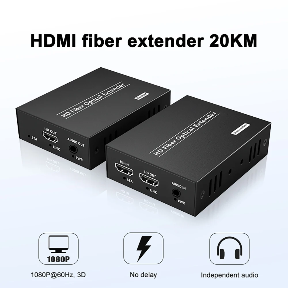 Hdmi Extender Over Fiber 20km No-delay Lossless Image And Video ...