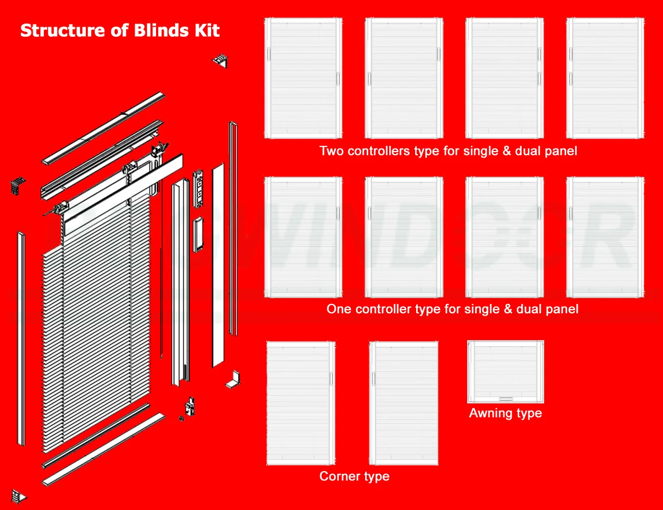 Minetal Built-in Insulated Louver Glass with Aluminum Adjustable Louver