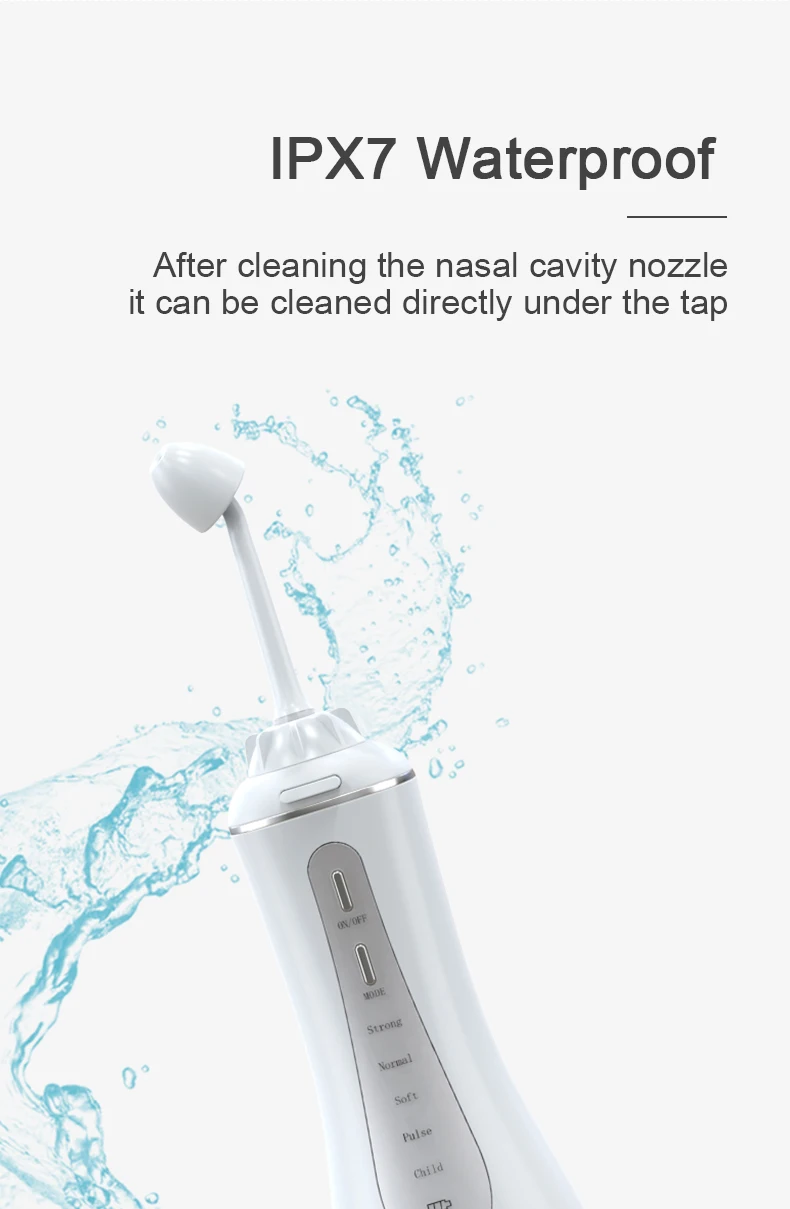 350ML Cordless Electric Nasal Irrigator - 5 Modes for Sinus Rinse
