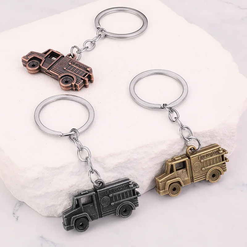 Personality Trend Big Truck Car Keychain Unique Bag Pendant Metal ...