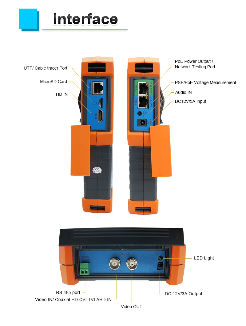 Cctv Ipc Tester X4 8mp Cvi/ Tvi/ Ahd,8mp Ex-sdi,Hd-sdi,3g-sdi Hd Camera ...