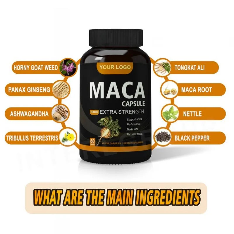 Health Supplement Black Maca Root Extract Pills Organic Maca Root ...