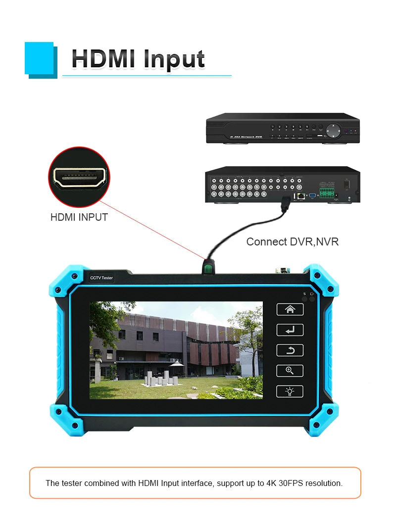 IPC-5100 Plus CCTV Monitor Tester - 4K IP CVBS CVI TVI AHD 5-in-1