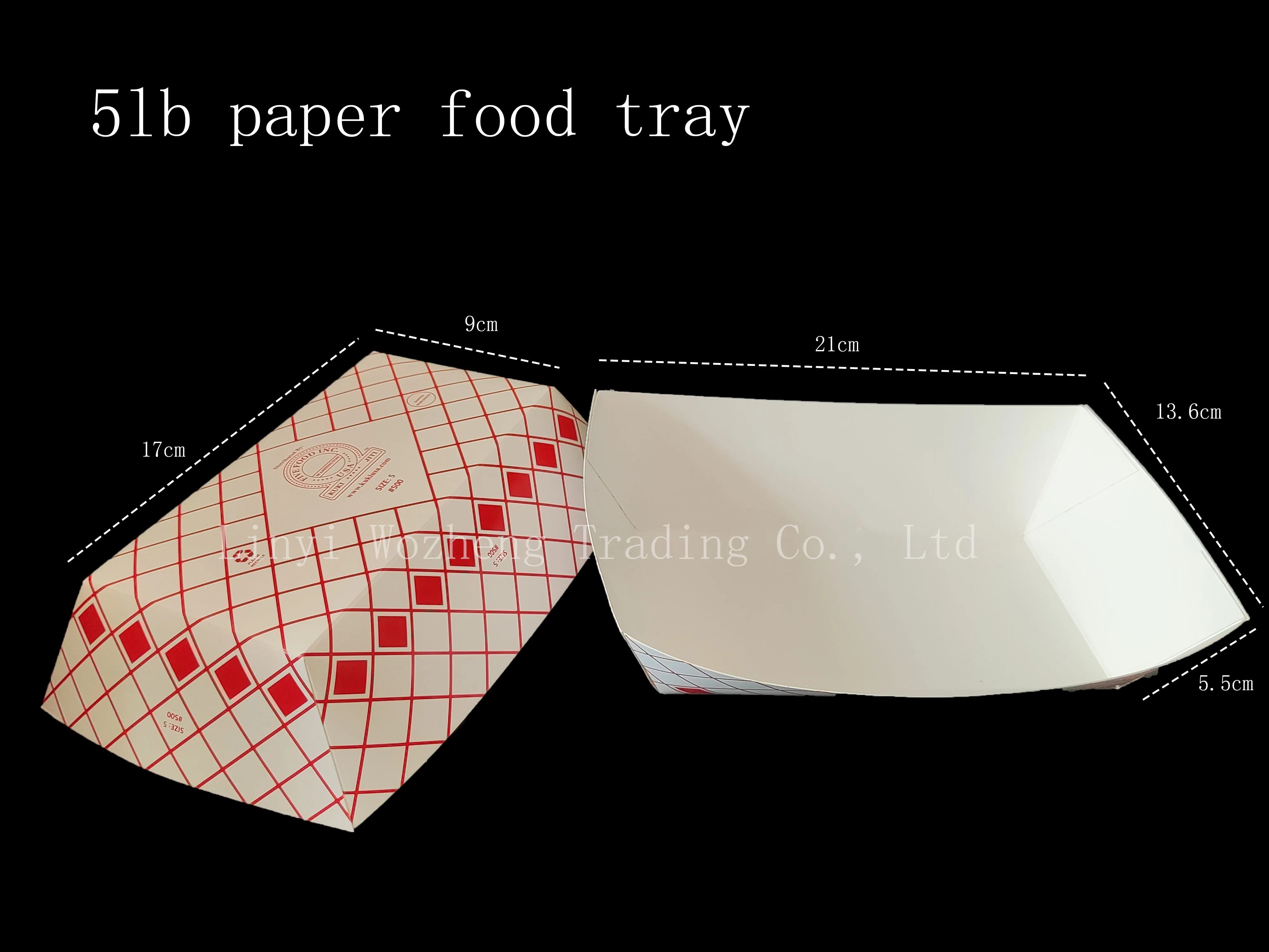 Custom Design Disposable Kraft Paper Boat Tray With Coating Fast Food ...