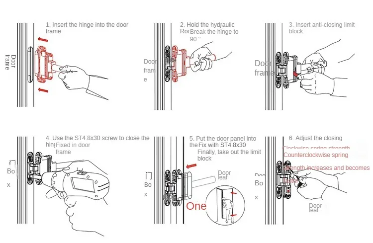 Italy European Style Entry Door Hinges - Adjustable & Durable