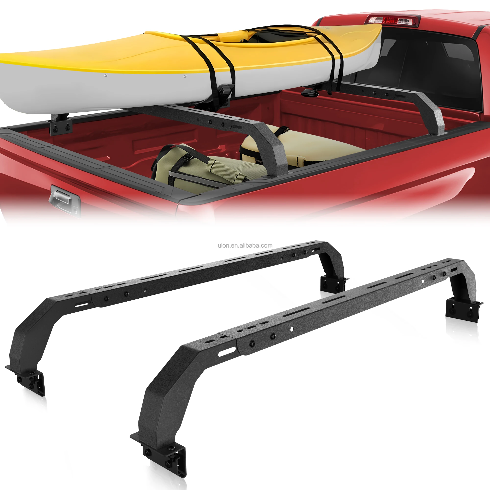 Universal Pickup Bed Cross Bar 4x4 Truck Bed Ladder Rack Fit Ford F150 ...