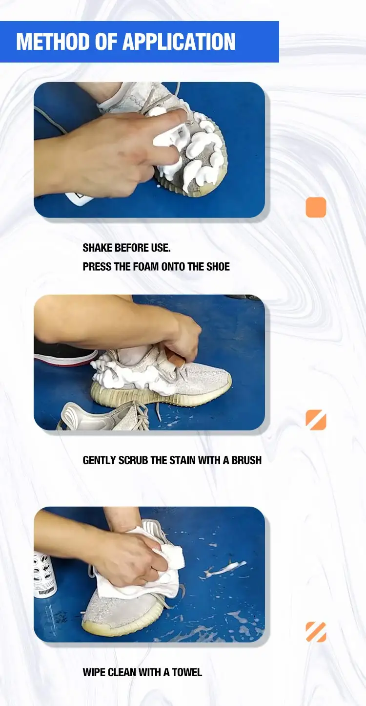 Elon Natural 150ml Foam Cleaner Spray Shoes Natural Private Label Shoe ...